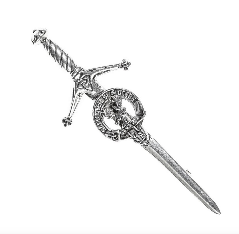 Davidson Clan Crest Pewter Sword Kilt Pin – Kilts Wi Hae