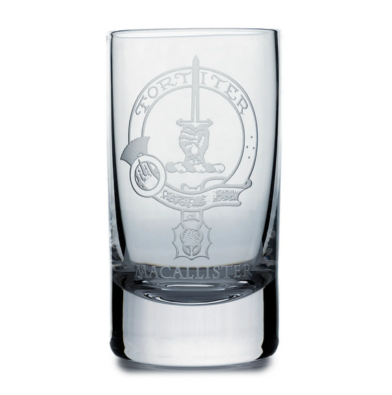 Dram Tot Shot Glass - MacAllister – Kilts Wi Hae Ltd