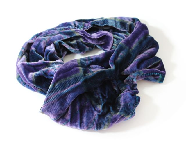 Ladycrow Twisted Silk Velvet Infinity Scarf - in 4 Vibrant Tartan Colo ...