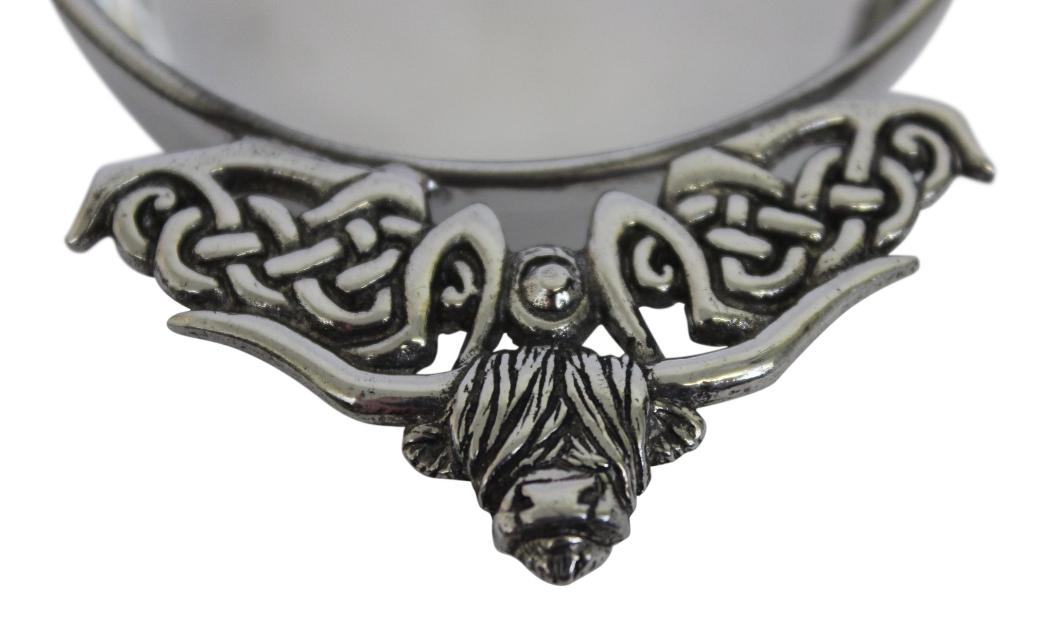 Stunning Pewter Scottish Highland Cow Coo Toasting Celebration Quaich ...