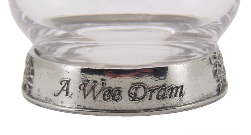 Stunning Pewter "A Wee Dram" Scottish Whisky Tasting Glass – Kilts Wi Hae